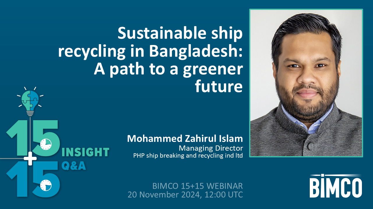 15+15 webinar: Sustainable ship recycling in Bangladesh: A path to a greener future
